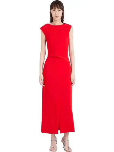 Proenza Schouler Damea Matte Crepe Dress - Tomato