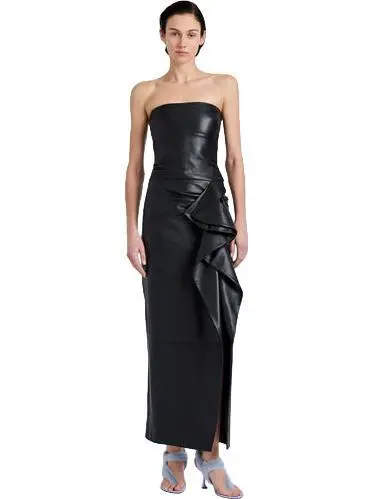 Proenza Schouler Leather Alonna Dress - Black