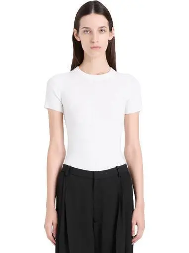 Proenza Schouler Ribbed Knit Top - Optic White