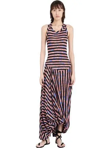 Proenza Schouler Printed Tissue Jersey Nour Dress - Pink Multi