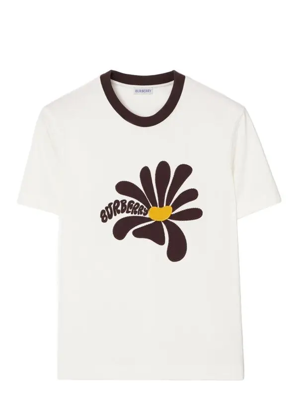 Burberry Daisy Cotton T-shirt - Chalk White