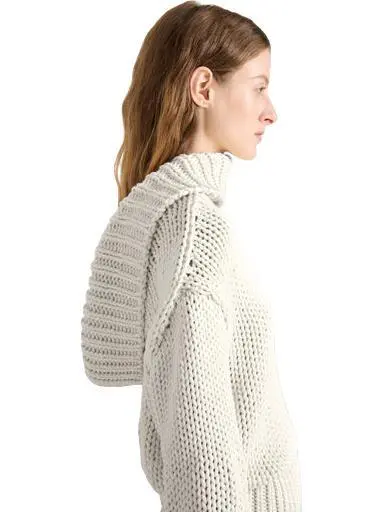 Proenza Schouler Draped Cotton Sweater - Plaster