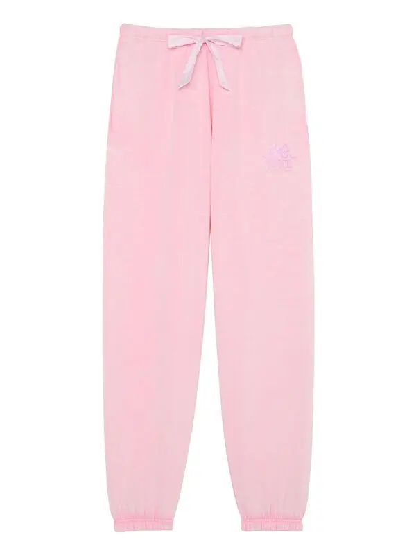LoveShackFancy Pink X Fleece Jogger - Pink Lollipop Wash