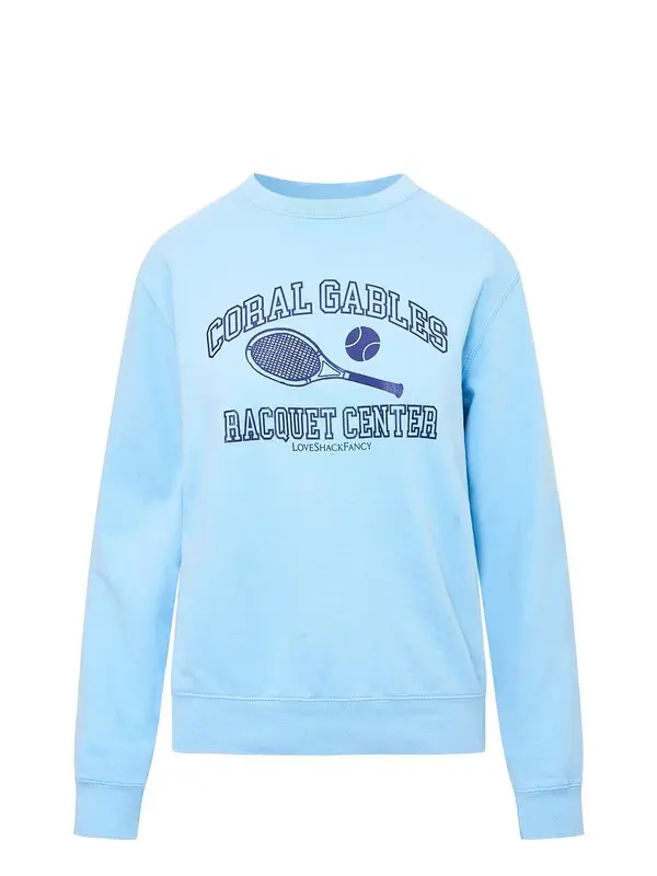 LoveShackFancy First Port Coral Gables Racquet Center Sweatshirt - Blue