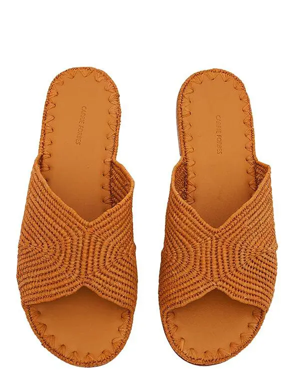 LoveShackFancy Carrie Forbes Salon Sandals - Cognac