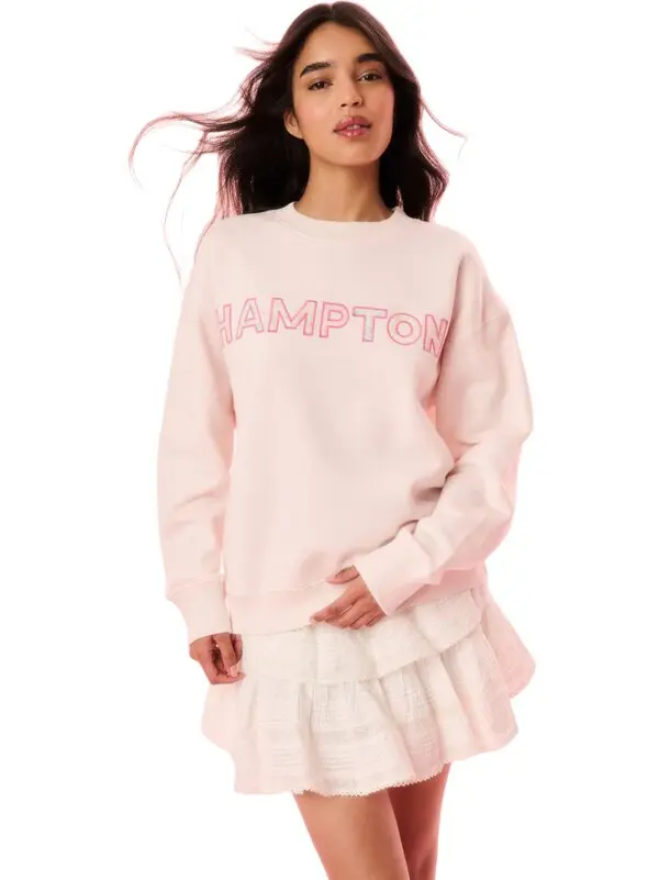 LoveShackFancy Palo Pullover With Appliqued City Names - Moonstone Marin
