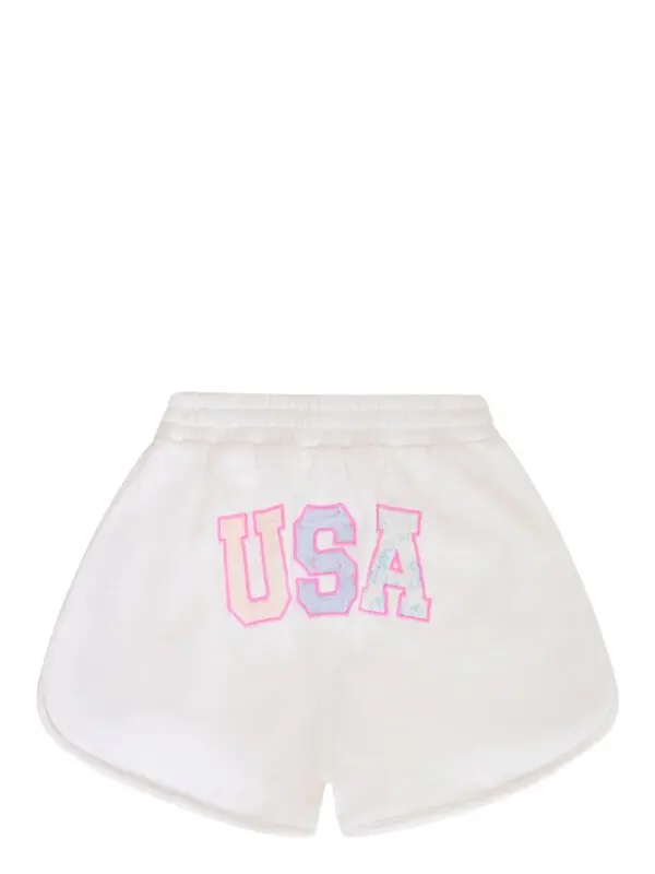LoveShackFancy Jeanette Usa Shorts - White
