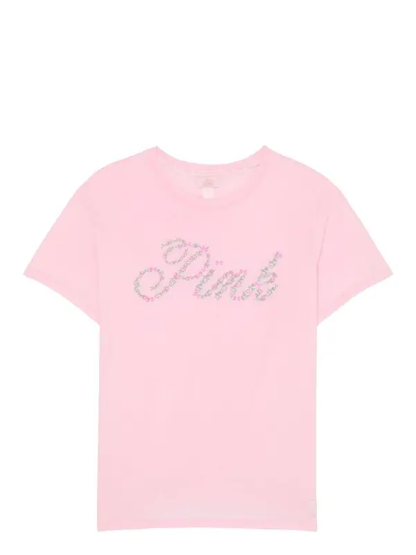 LoveShackFancy X Campus Cotton Tee - Pink Lollipop Wash