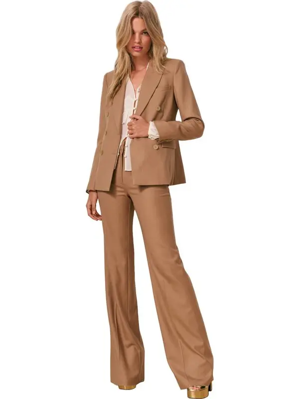 LoveShackFancy Gillian Wool-blend Blazer - Camel