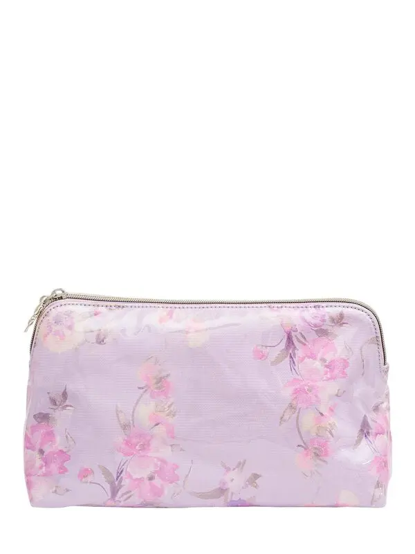 LoveShackFancy Heirloom Print Medium Travel Pouch - Hibiscus