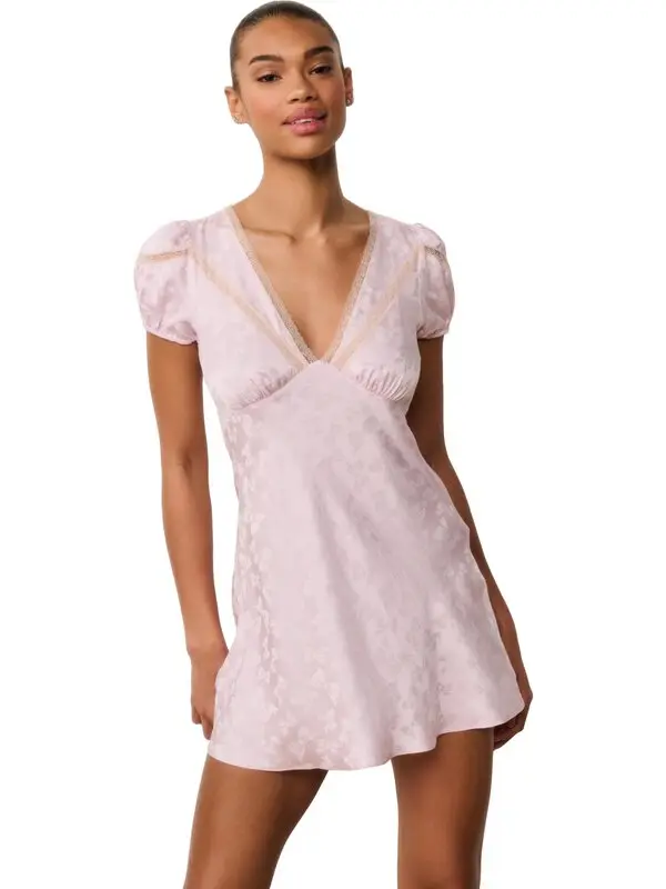 LoveShackFancy Sylara Silk-blend Mini Dress - Orchid Ice