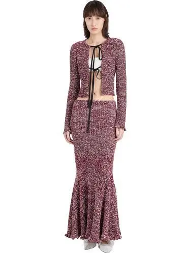 Proenza Schouler Colette Flared Hem Skirt - Wine Multi