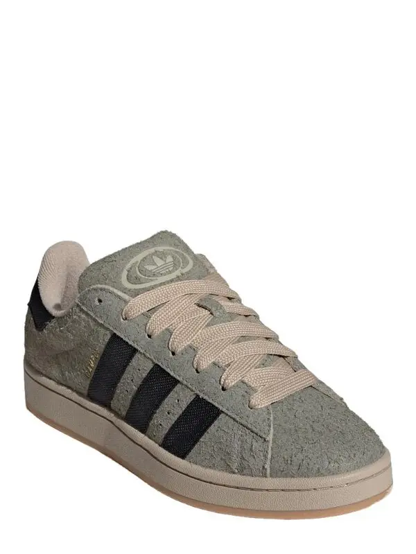 Adidas Campus 00s Lace-up Sneakers - Silver Pebble / Core Black / Stone Khaki