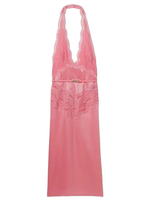Gucci Silk Satin Midi Dress - Pink