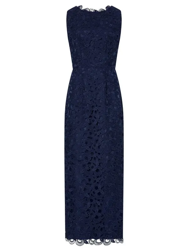 MILLY Molly Lace Gown - Navy