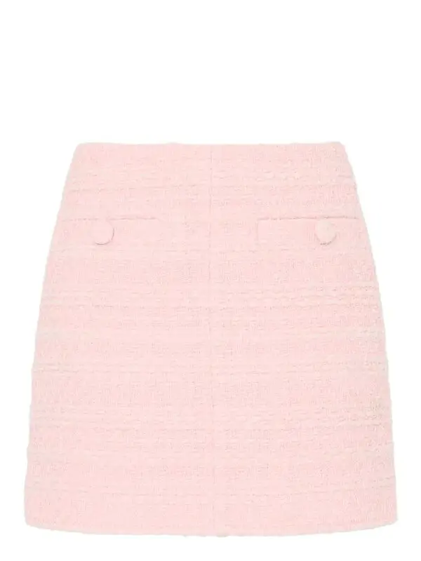 MILLY Briar Tweed Mini Skirt - Blush