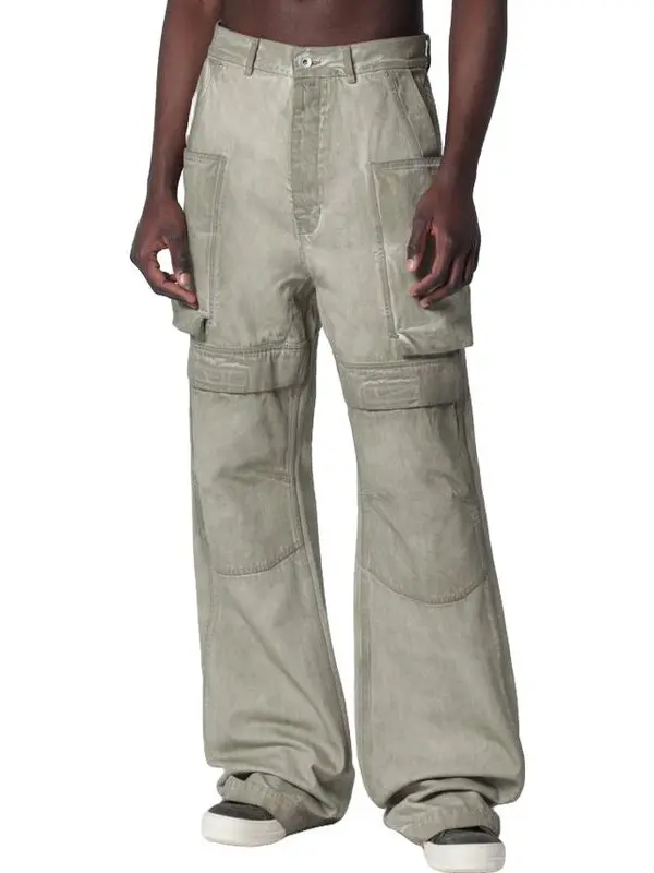 Rick Owens Vintage-effect Cotton Cargo Trousers - Beige