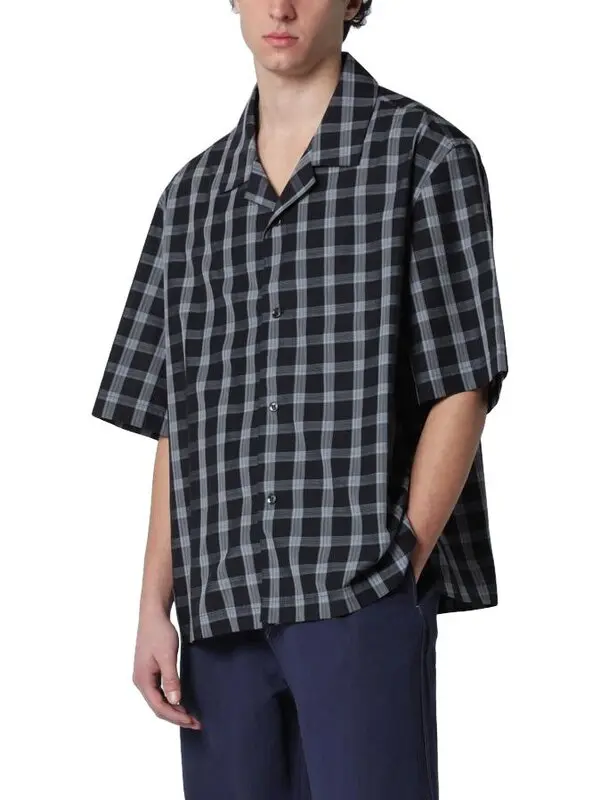 Studio Nicholson Kline Shirt Check Pattern - Black