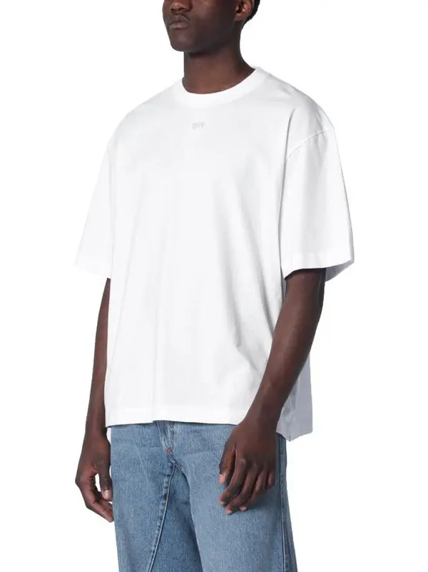 Off-White T-shirt With Off Logo - White