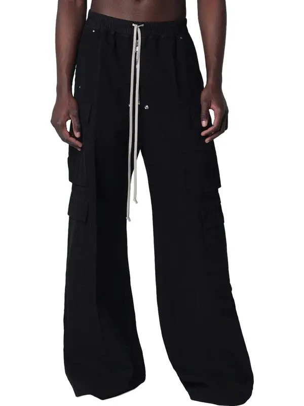Rick Owens Double Cargo Jumbo Bela Trousers - Black