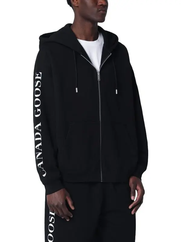 Canada Goose Zip-up Sweatshirt With Logo - Black