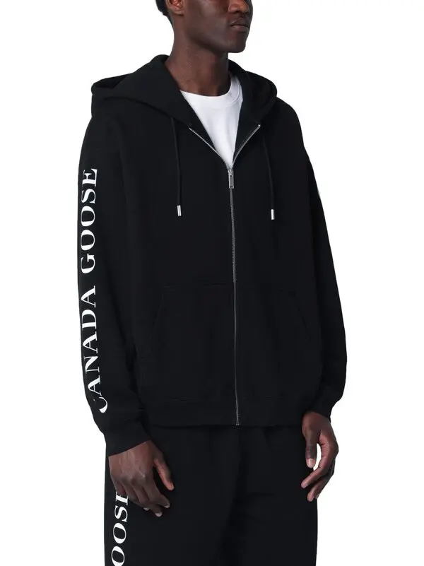 Canada Goose Zip-up Sweatshirt With Logo - Black