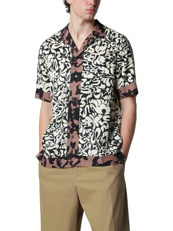 Dries Van Noten Shirt With Graphic Squiggle Print - Black