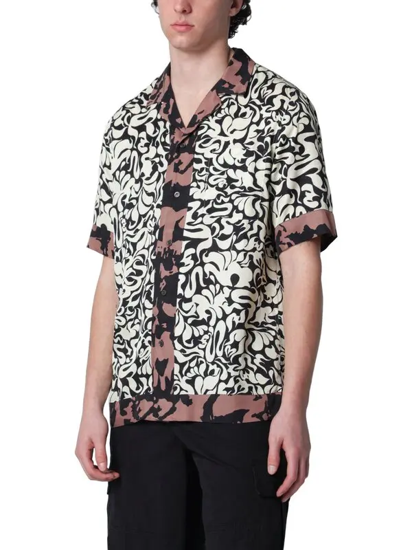 Dries Van Noten Shirt With Graphic Squiggle Print - Black