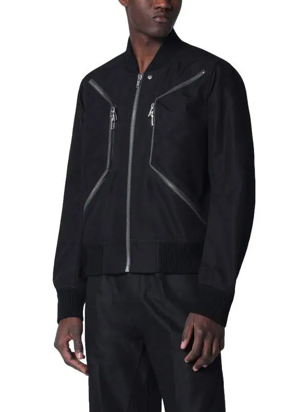 Rick Owens Zip-up Cotton-blend Jacket - Black