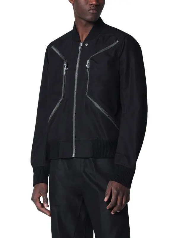 Rick Owens Zip-up Cotton-blend Jacket - Black