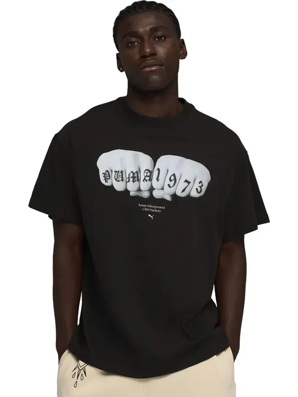 PUMA Swish N' Ink Basketball T-shirt - Black