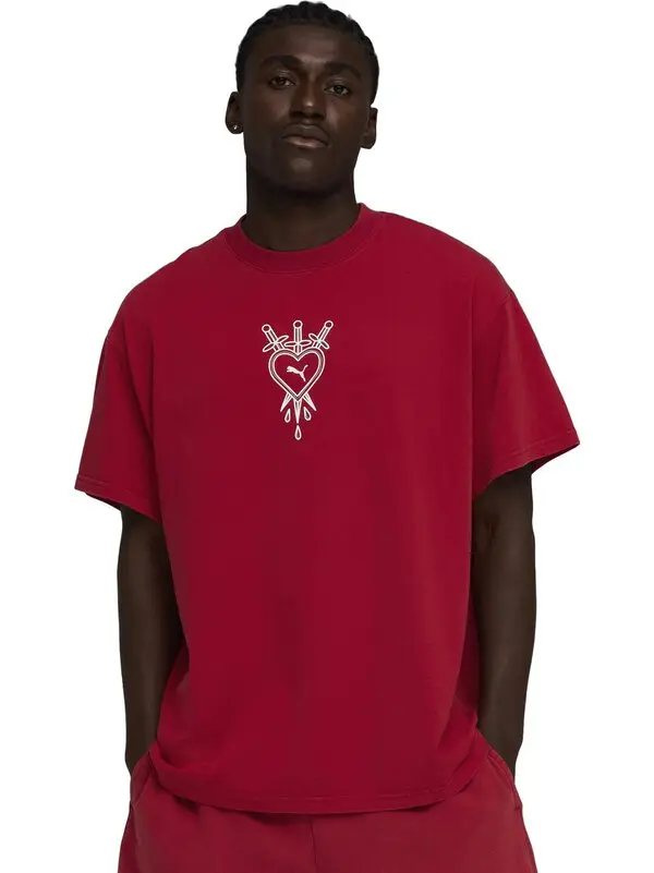 PUMA Swish N' Ink Basketball T-shirt - Red