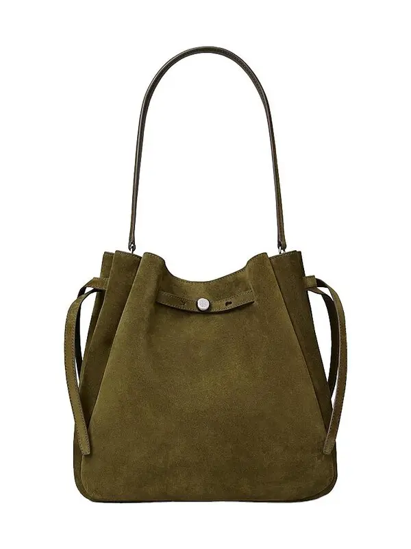 Tory Burch Large Suede Hobo Bag - Leccio