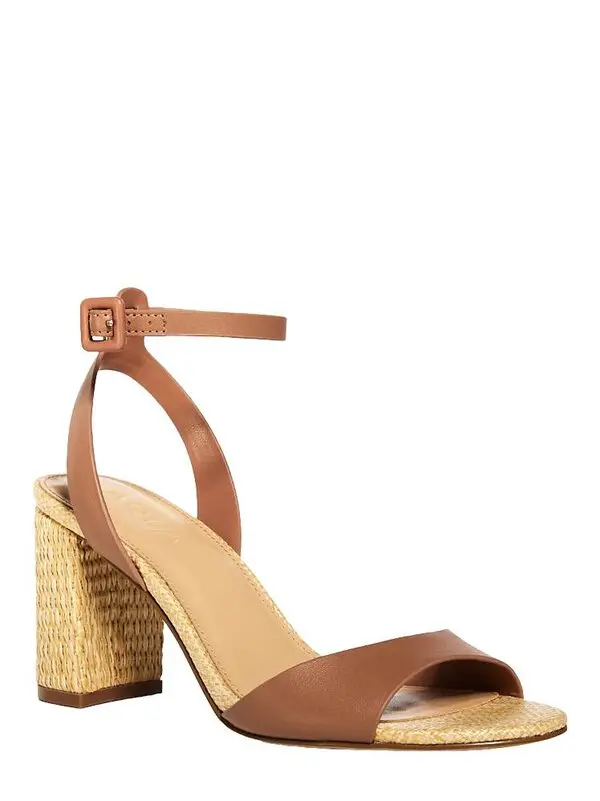 Aqua Baley Leather Sandals - Mocha Leather