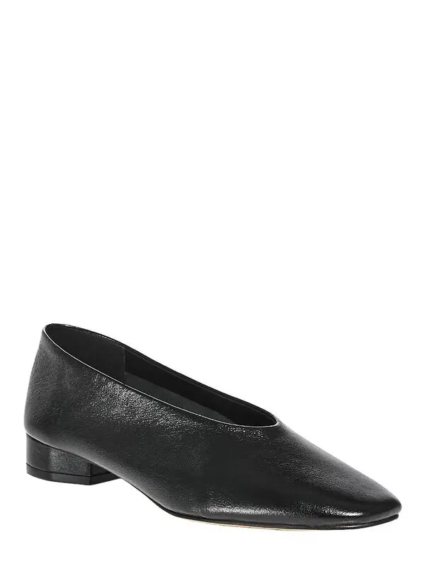 Aqua Amira Flat - Black Leather