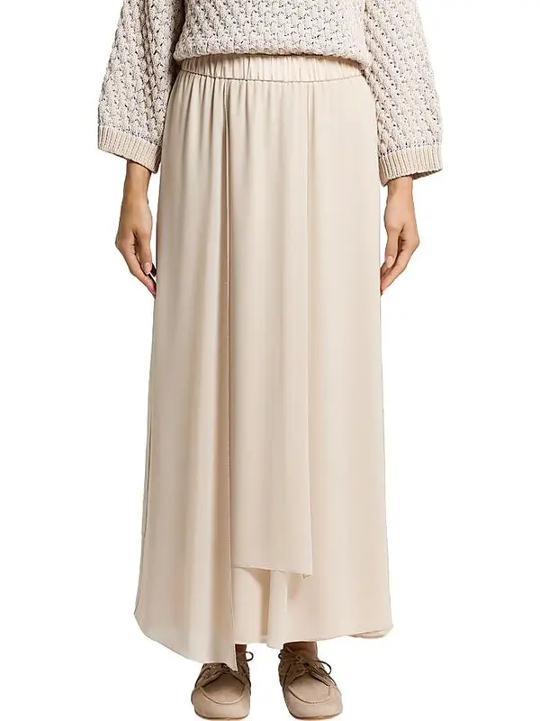 Peserico Paneled Pull On Skirt - Beige Birch