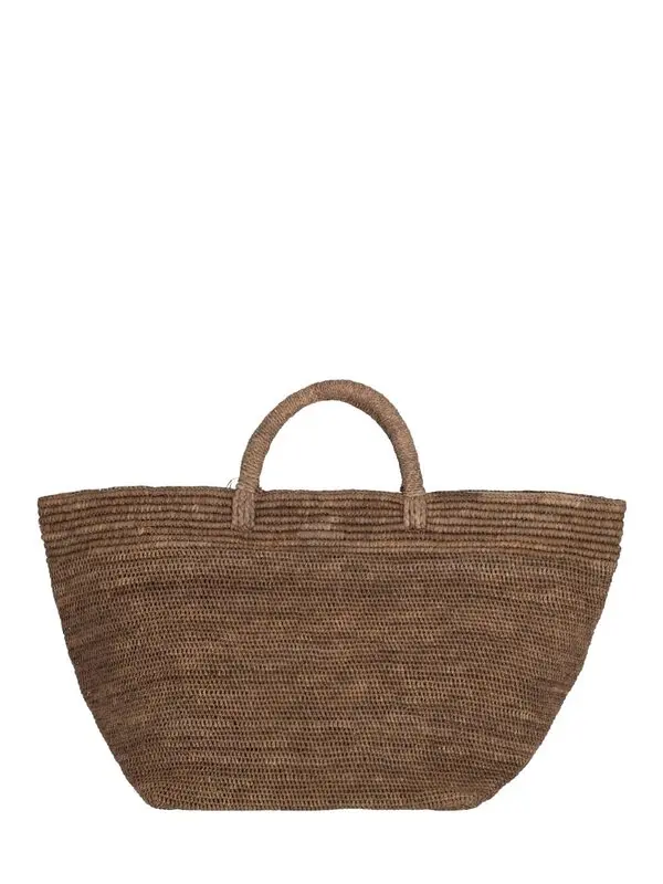 IBELIV Vanilla Raffia Tote Bag - Brown
