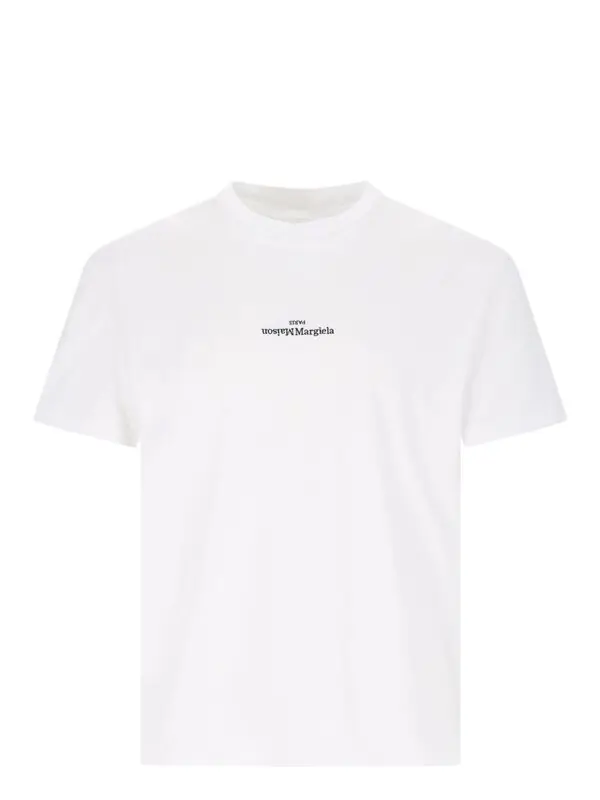 MAISON MARGIELA T-shirt "distorted Logo - White