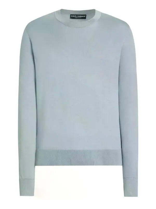 Dolce & Gabbana Crew-neck Long-sleeve Top - Blue