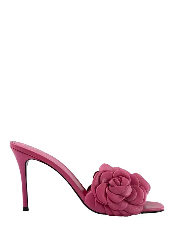 Valentino Garavani 105mm Flower Heeled Sandals - Pink