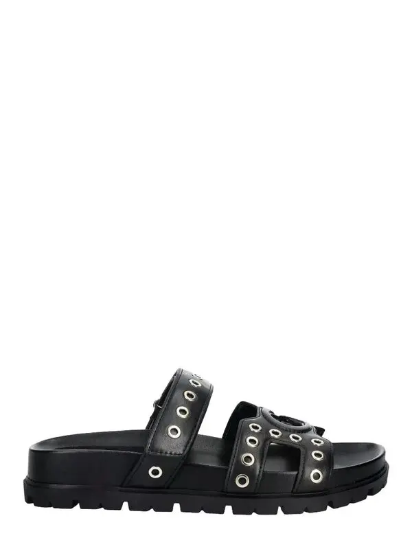 Guess Eyelet Embellished Sandals - Black