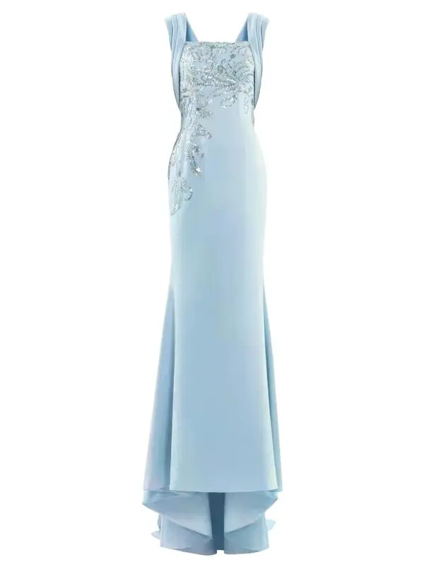 SAIID KOBEISY Long Length Crepe Dress - Blue