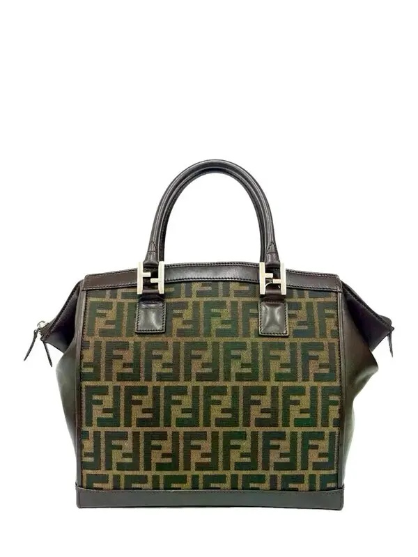 Fendi Zucca Canvas Handbag - Brown