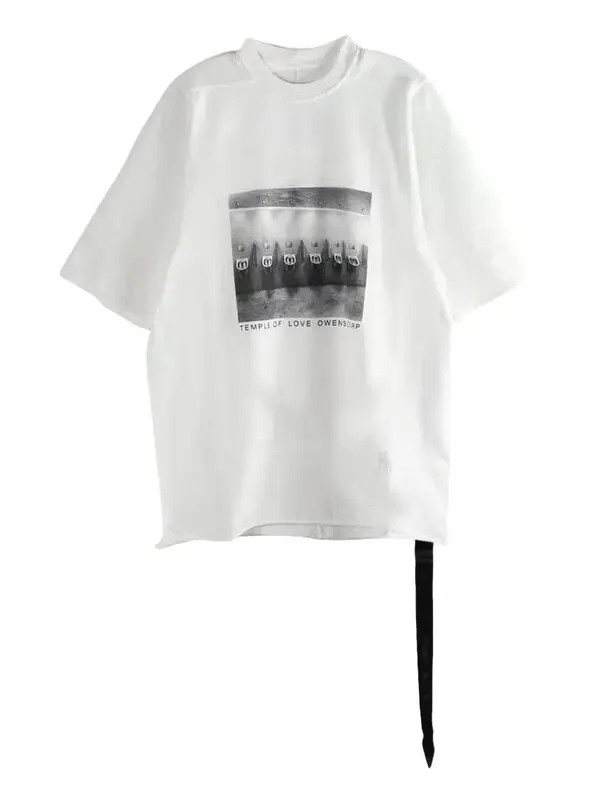 Rick Owens Print-detail T-shirt - Neutrals