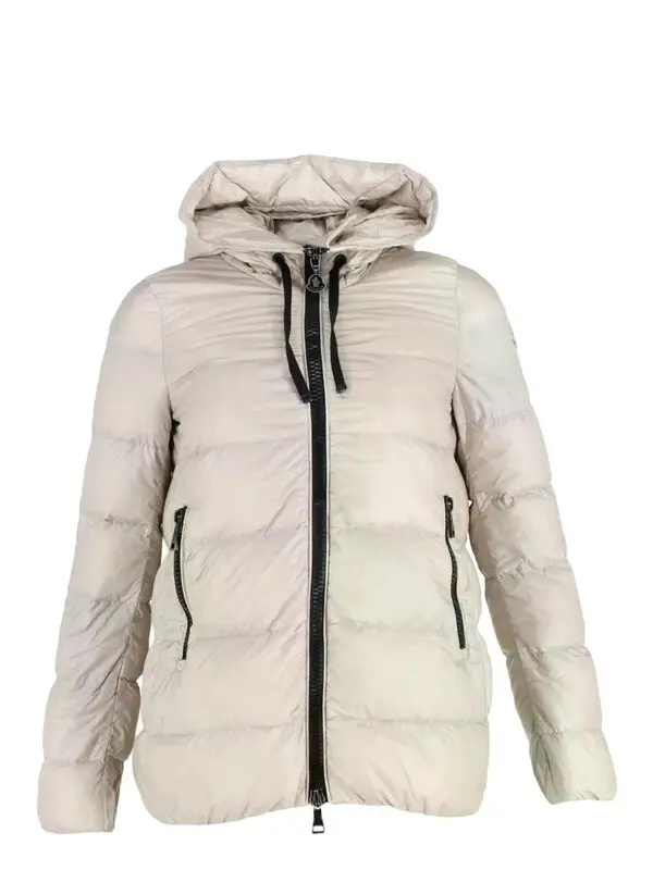 Moncler Quilted Zipped Down Jacket - Neutrals