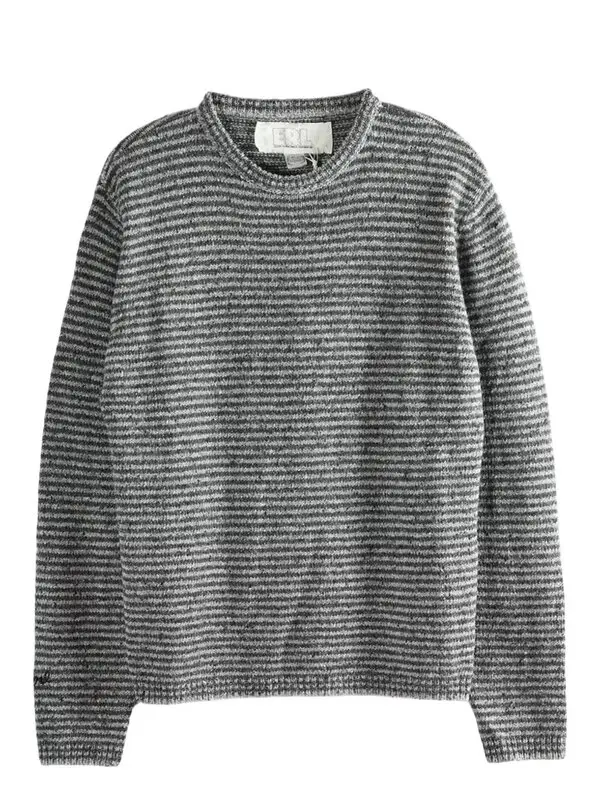 ERL Striped Long Sleeve Sweater - Grey