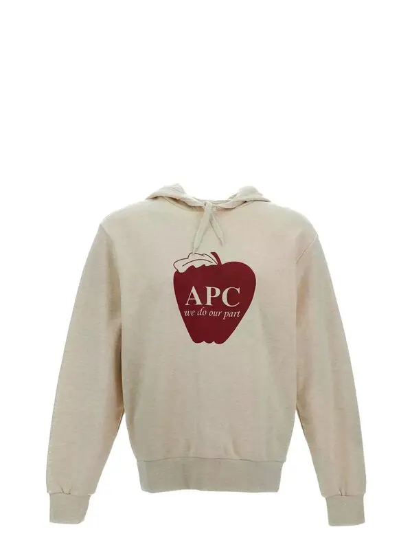 A.p.c. Logo-detail Hoodie - Neutrals