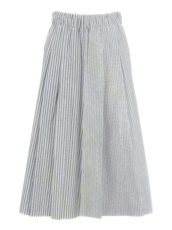 MAISON JEJIA Striped Drawstring Trousers - White