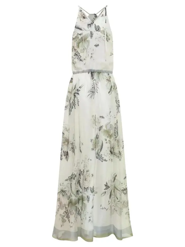 ANNA MOLINARI Floral Print Maxi Dress - White