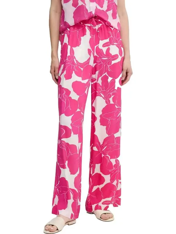 MARC AUREL Floral Trousers - Pink